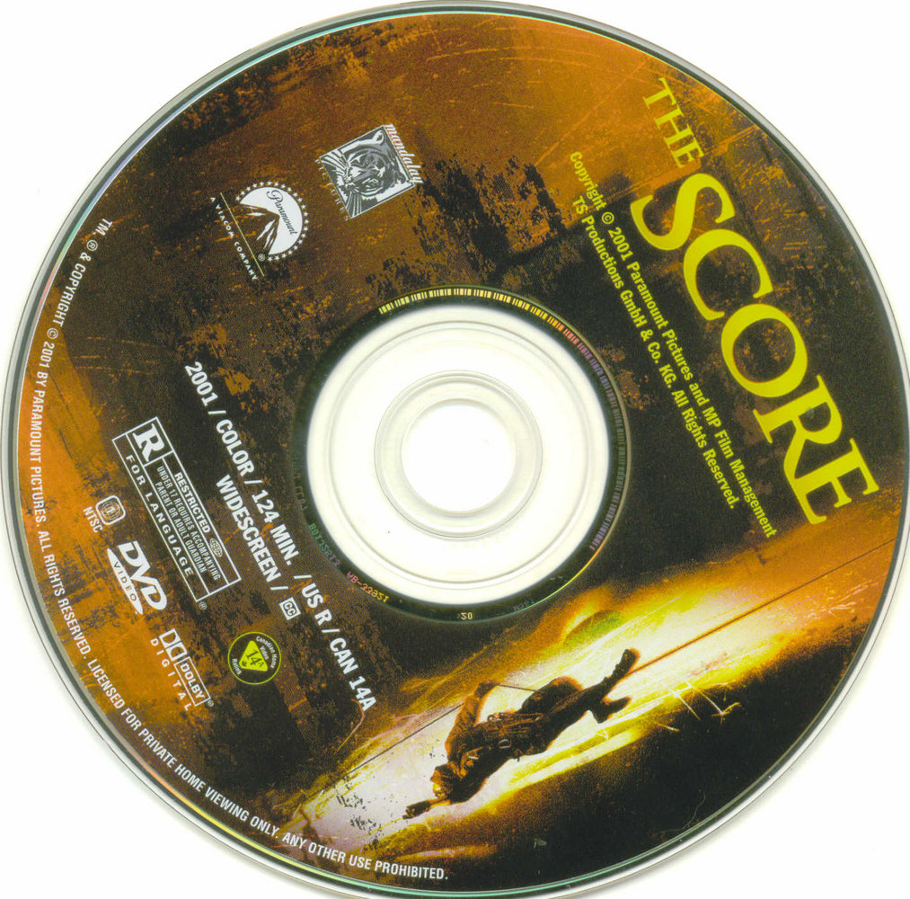DVD Lables: The Score 2001